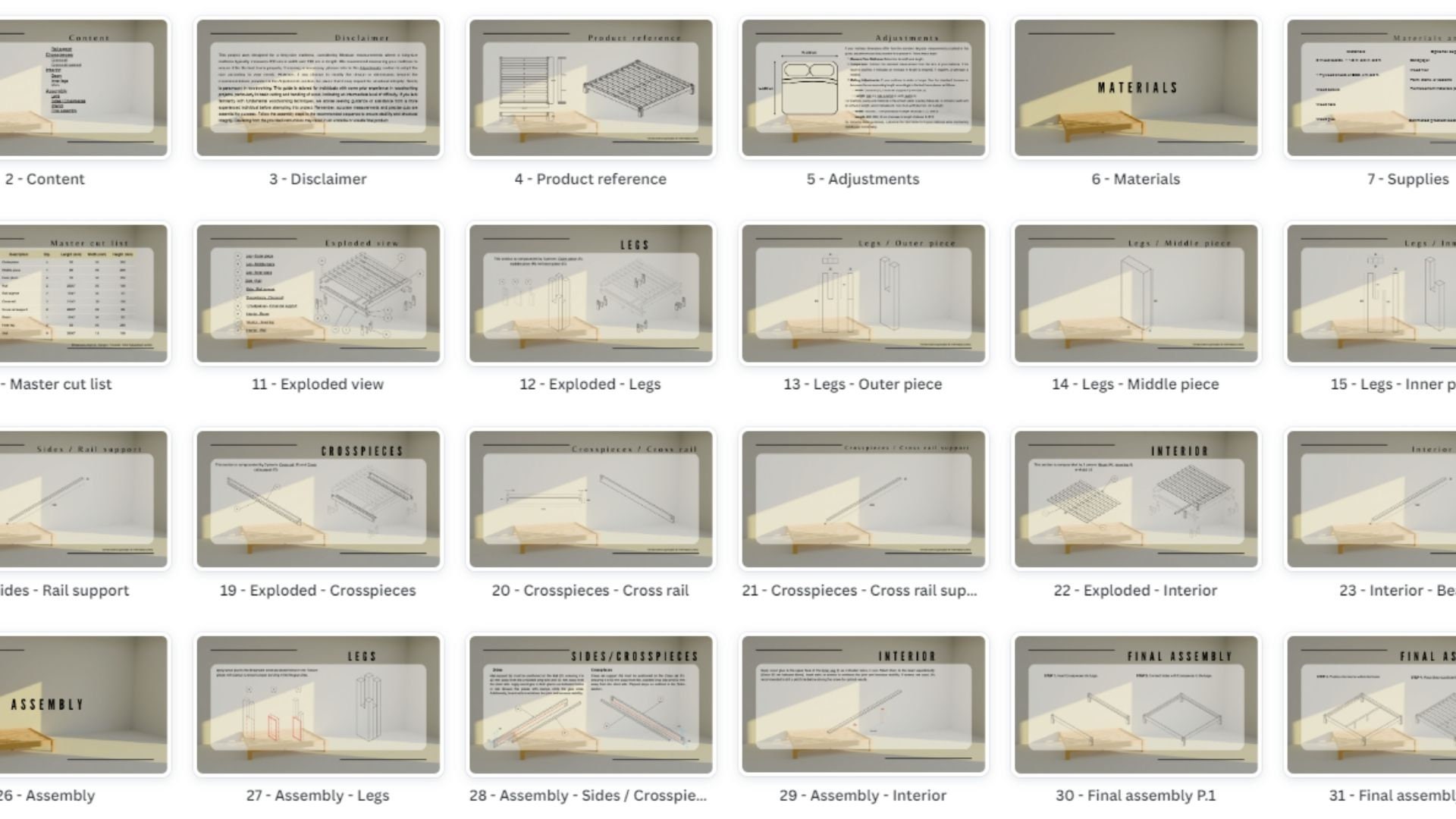 DIY King Bed Frame Plans, Digital Plans (PDF Format), Step-by-step ...