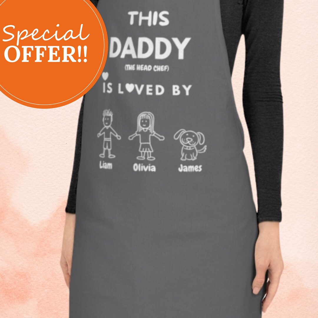 Daddy BBQ Master Apron Fathers Day Gifts gifts for Dad Custom Apronthis ...