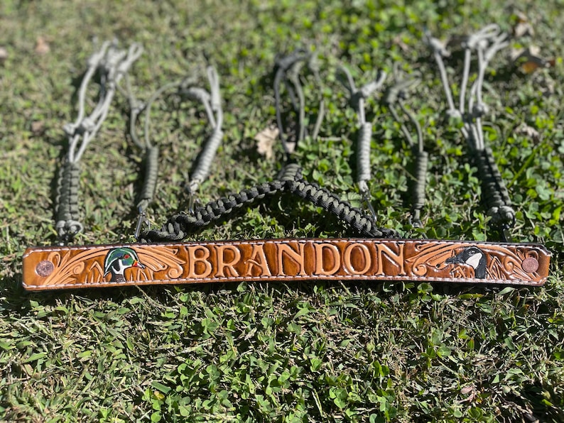 Custom Hand Tooled Leather Duck/goose Call Lanyard - Etsy