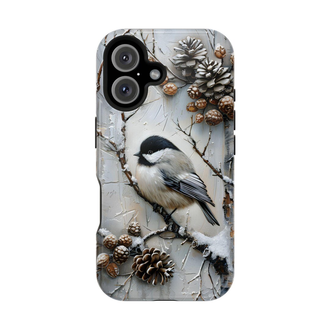 Black Capped Chickadee - Tough Phone Case (wireless Charging Compatible ...