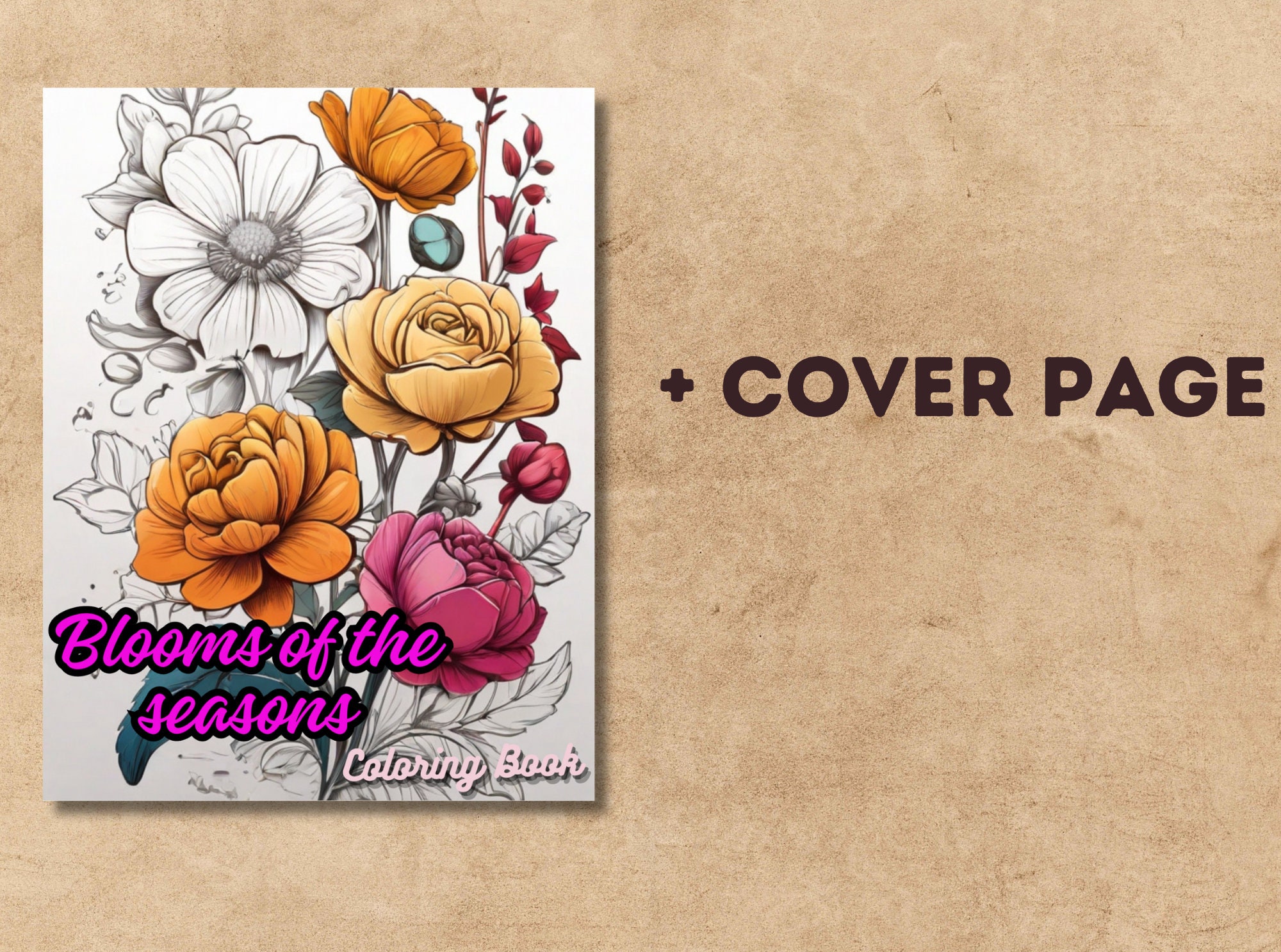 Flowers With Names Coloring Book Adult and Children Coloring Books ...