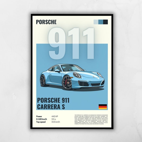 Porsche 911 Carrera Poster - Etsy