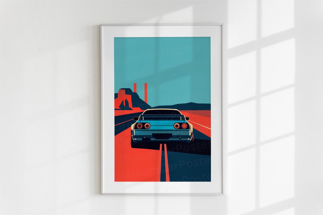 Nissan Skyline GTR R32 Wall Art Gift for Car Guy, Printed Matte Car ...