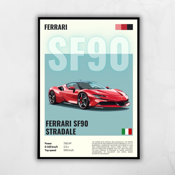 Ferrari Sf90 Stradale Poster - Etsy