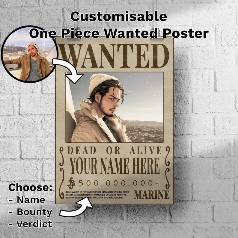 One Piece Wanted Poster Generator - Personalized Anime Wanted Poster in ...