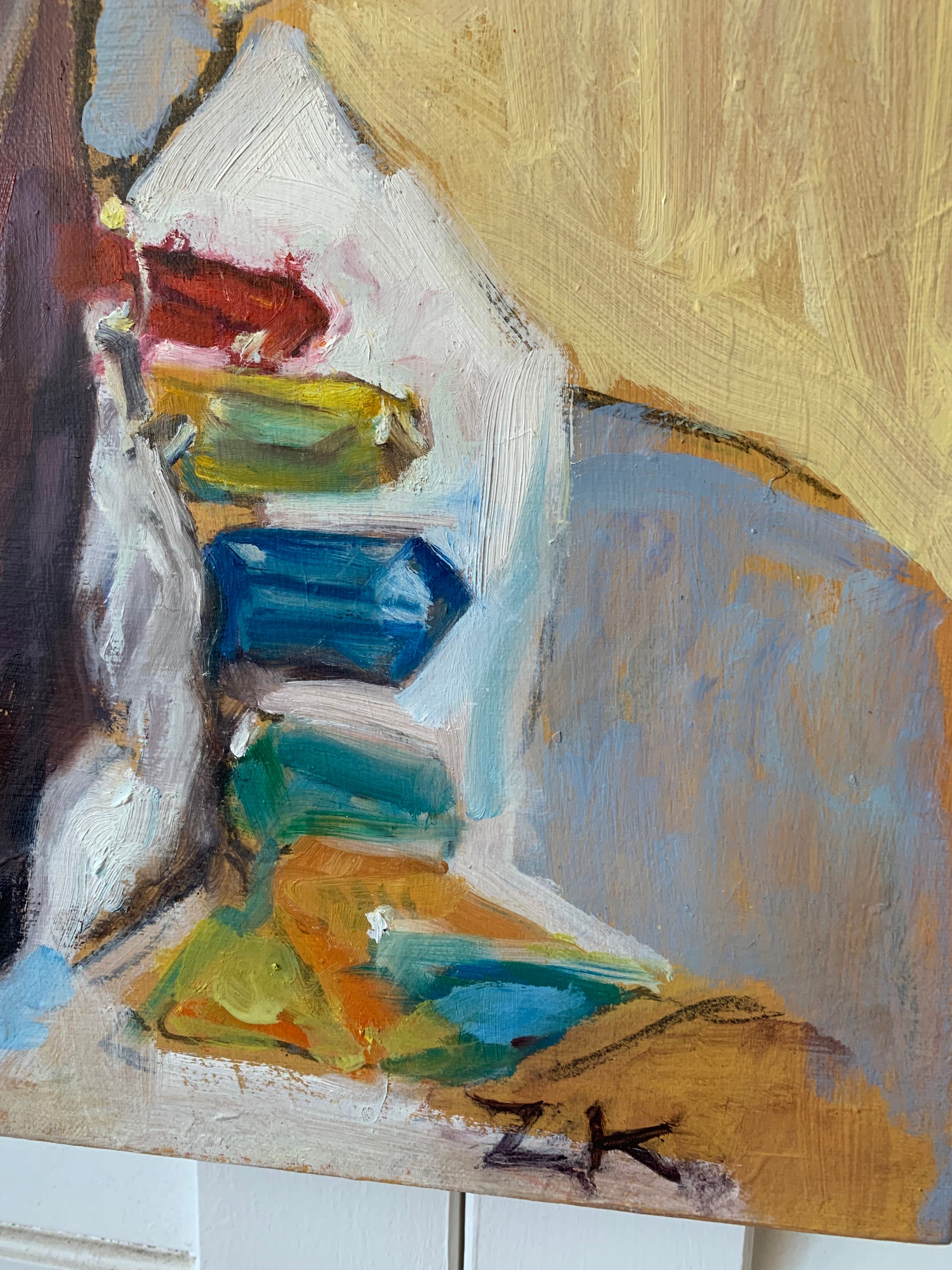 Original Oil on Canvas Painting. Stylish Expressive Brushwork Technique ...