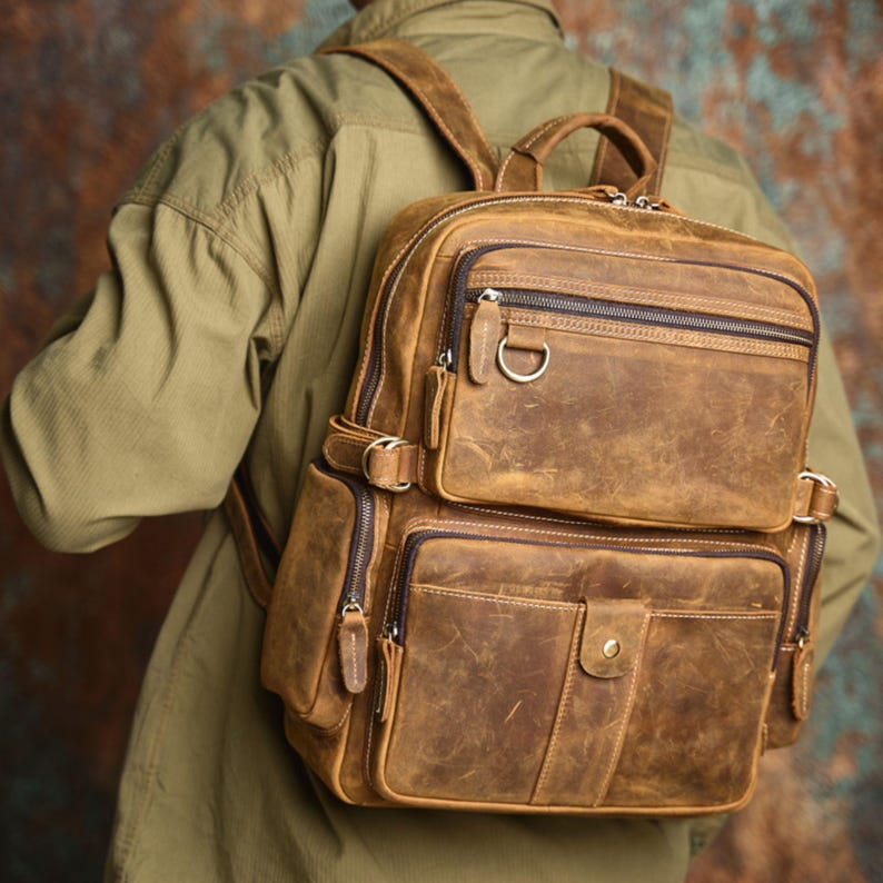 Office Backpack Men, Leather Backpack, Laptop Backpack, Travel Backpack ...