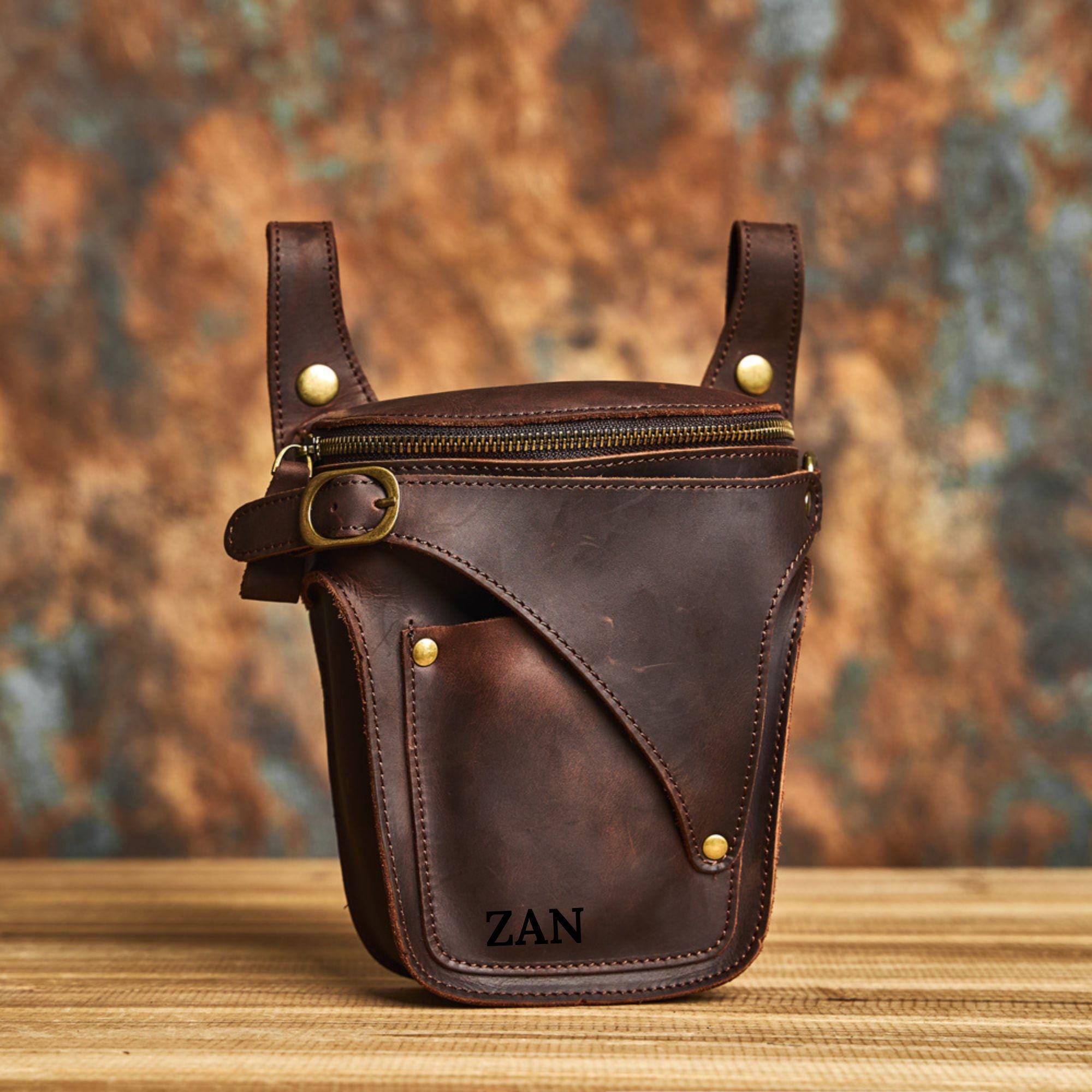 Leather Waist Bag Men Leg Pouch Men Purse Thigh Bag Belt Bag Travel Bag ...