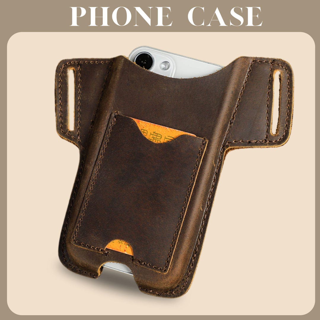 Phone Pouch, Phone Belt Case, Leather Phone Case, Leather Cellphone ...