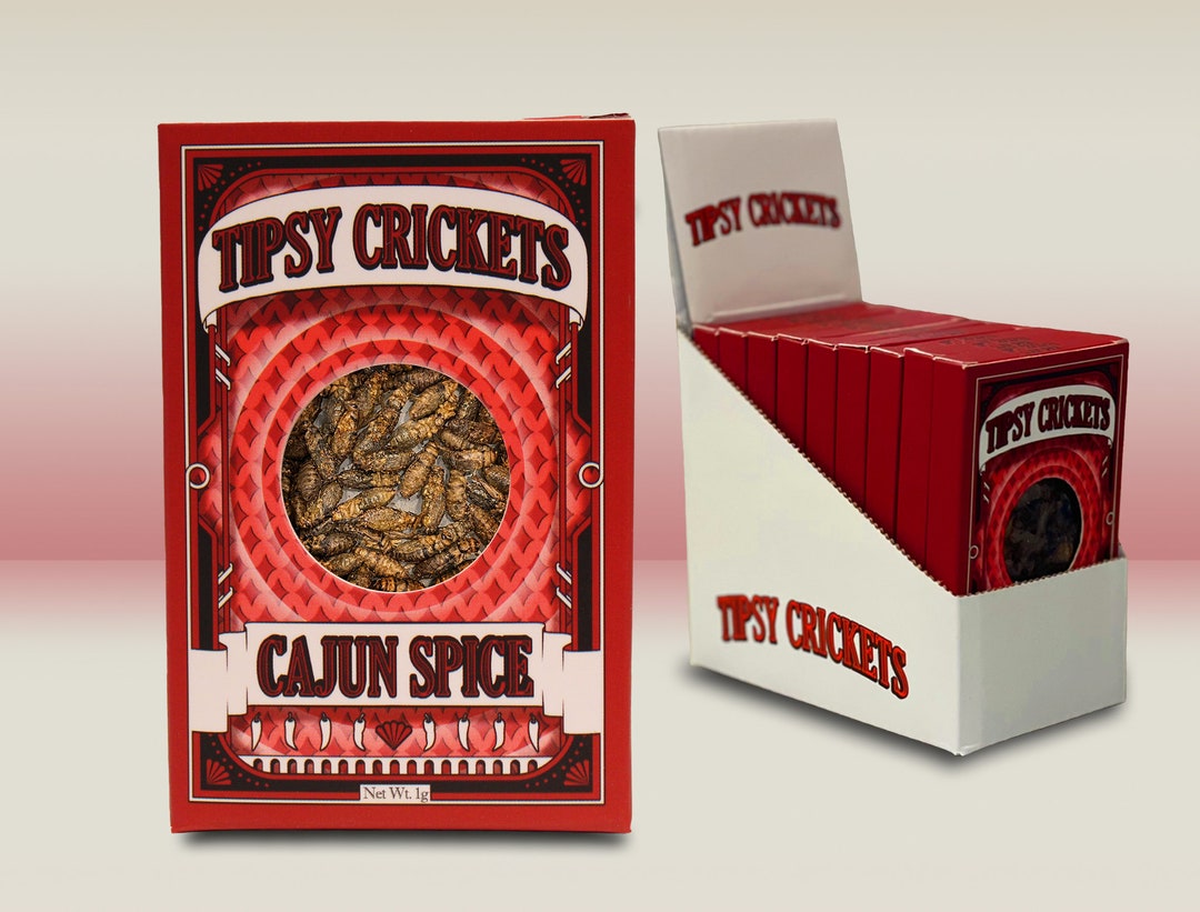 Tipsy Crickets - Cajun Spice (display Pack of 9) Dry Roasted and ...