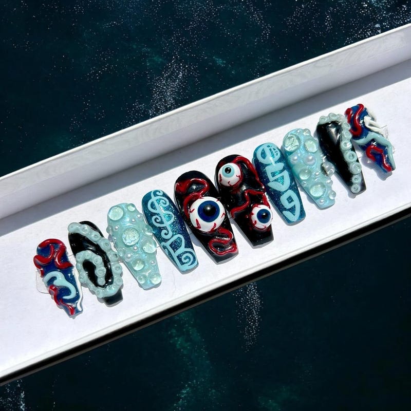 Octopus Nails - Etsy