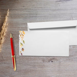 Autumn Floral Stationery Set, US Letter, With Envelope (digital ...