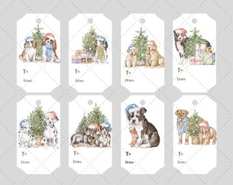 Printable Christmas Gift Tags, PDF / PNG Digital Design Files, Instant ...