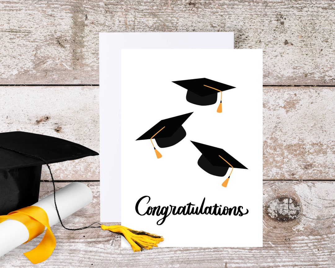 Congratulations on Graduation, Blank Inside, 5" X 7" Printable Greeting ...