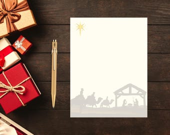 Printable Christmas Stationery Digital Download Instant Editable ...