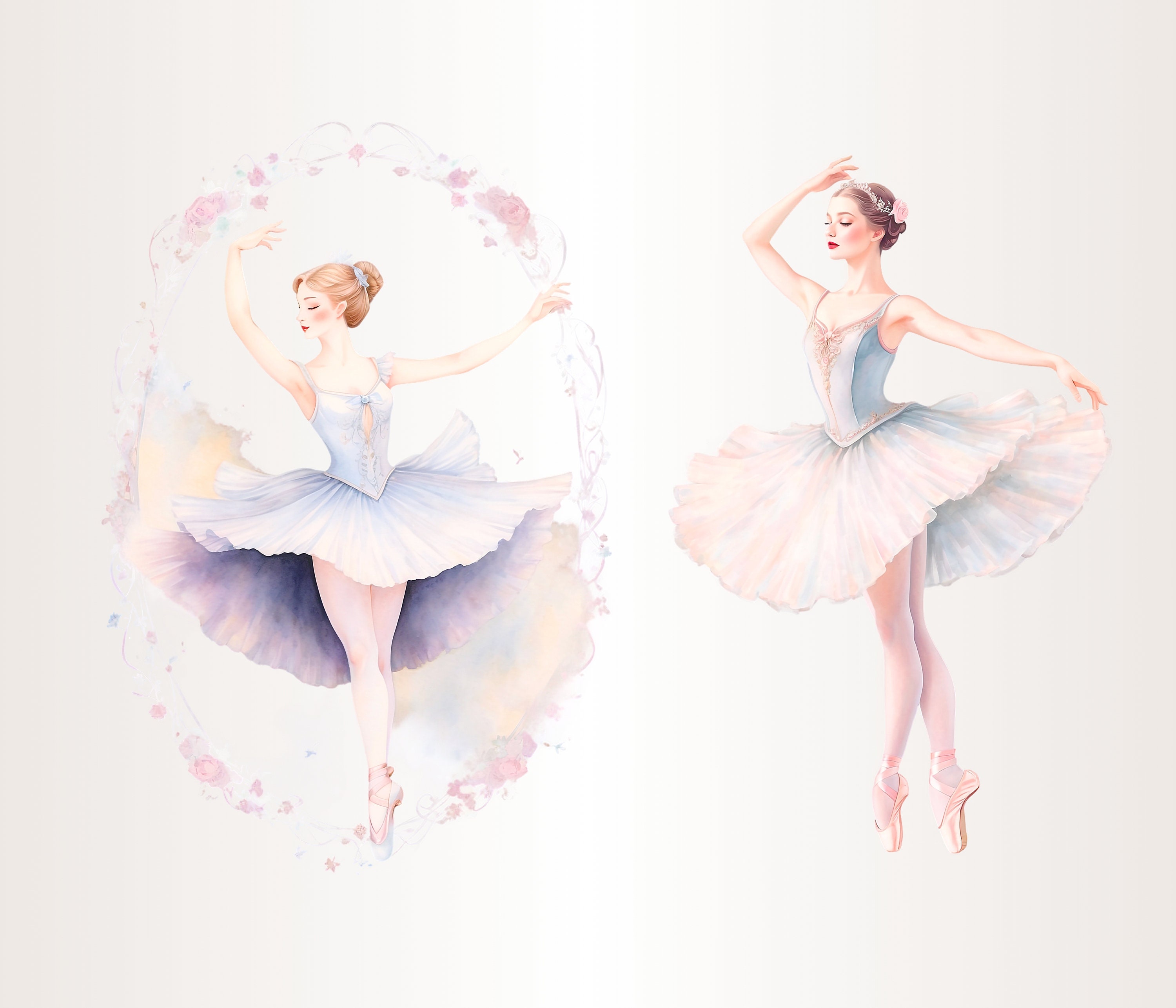 Watercolor Ballerina Clipart Collection | Beautiful Romantic Classical ...