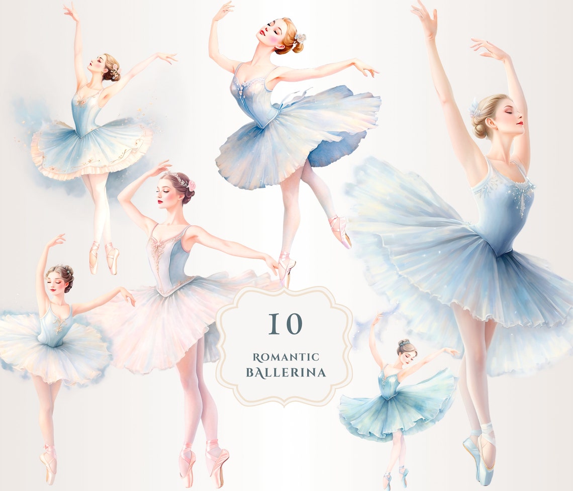 Watercolor Ballerina Clipart Collection | Beautiful Romantic Classical ...
