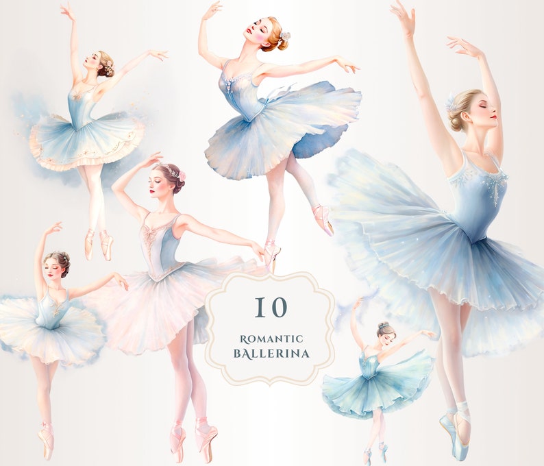 Watercolor Ballerina Clipart Collection | Beautiful Romantic Classical ...