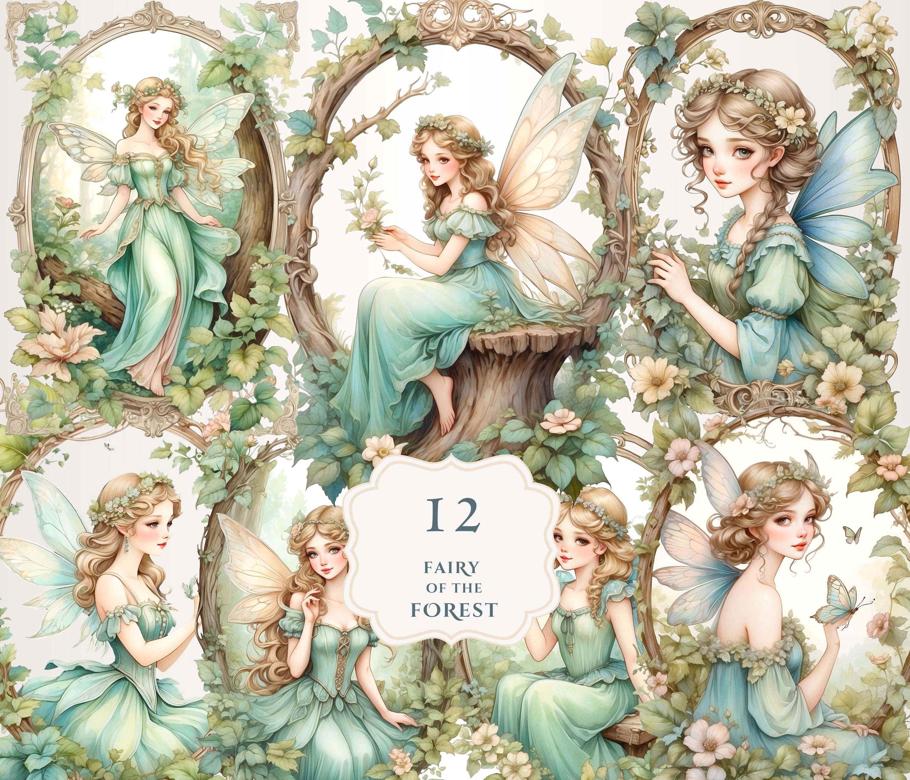 Mystic Fairy of the Forest Clipart | Enchanted Forest | Fairytale ...