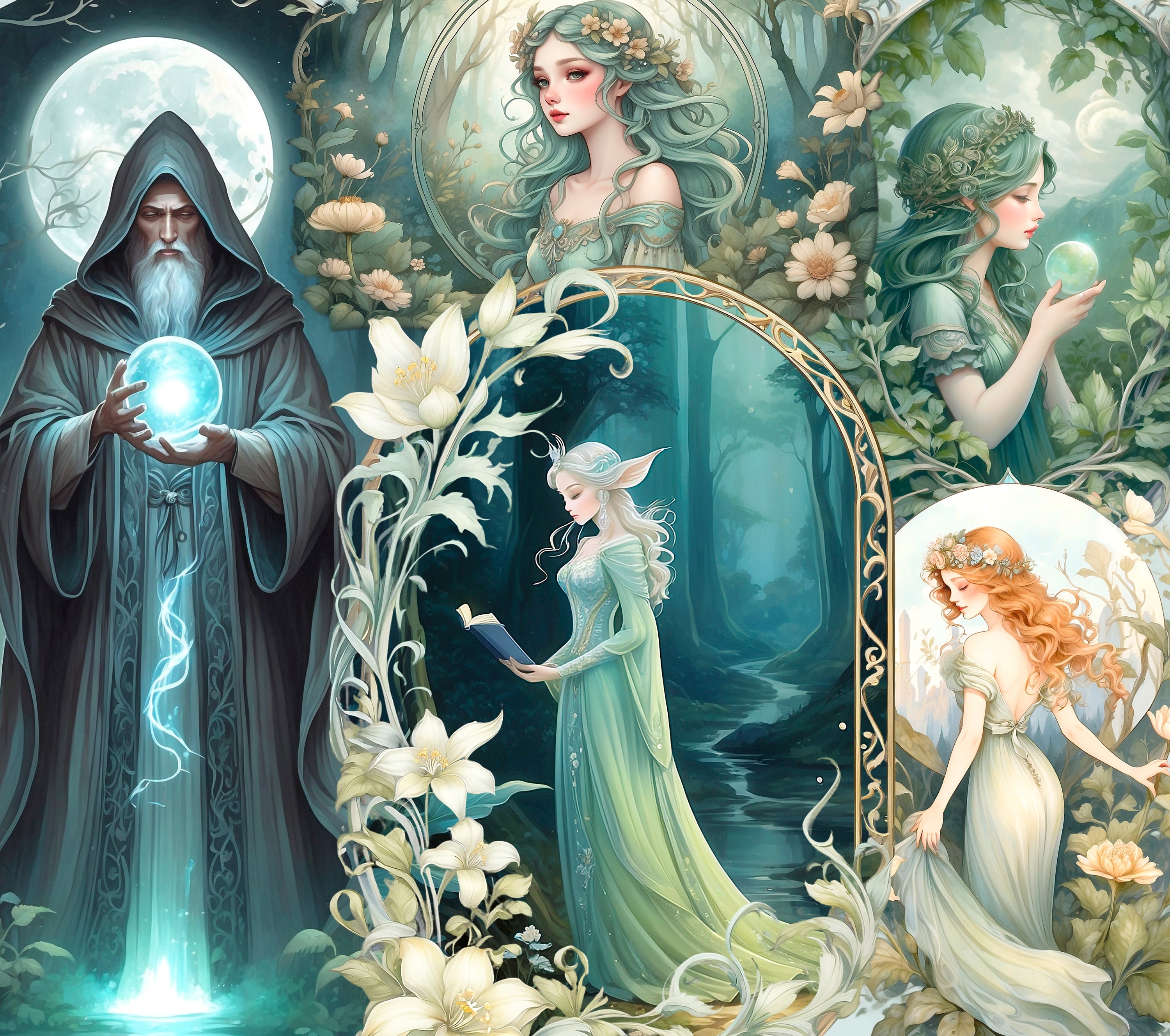Mystic Forest Clipart Collection | Enchanted Forest, Fairies, Magical ...