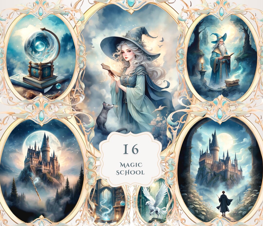 Magic School Clipart | Wizard School Clipart | Witch Clipart | Magic ...