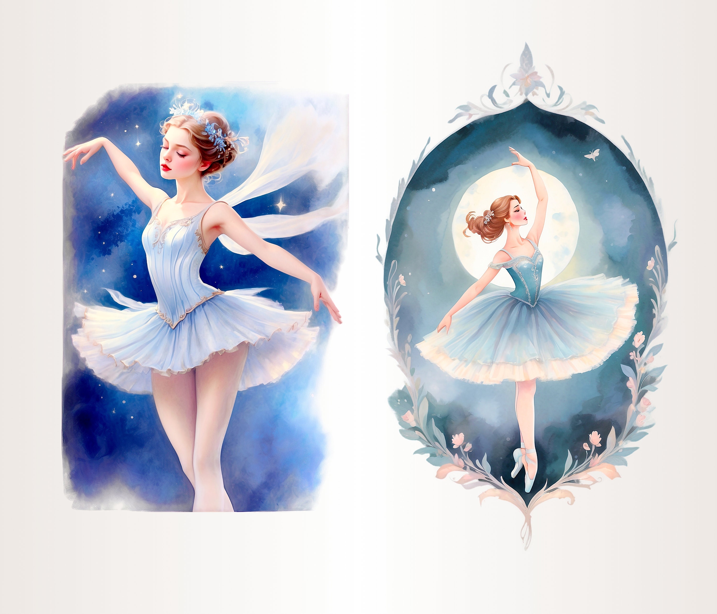 Watercolor Ballerina Clipart Collection | Beautiful Romantic Classical ...