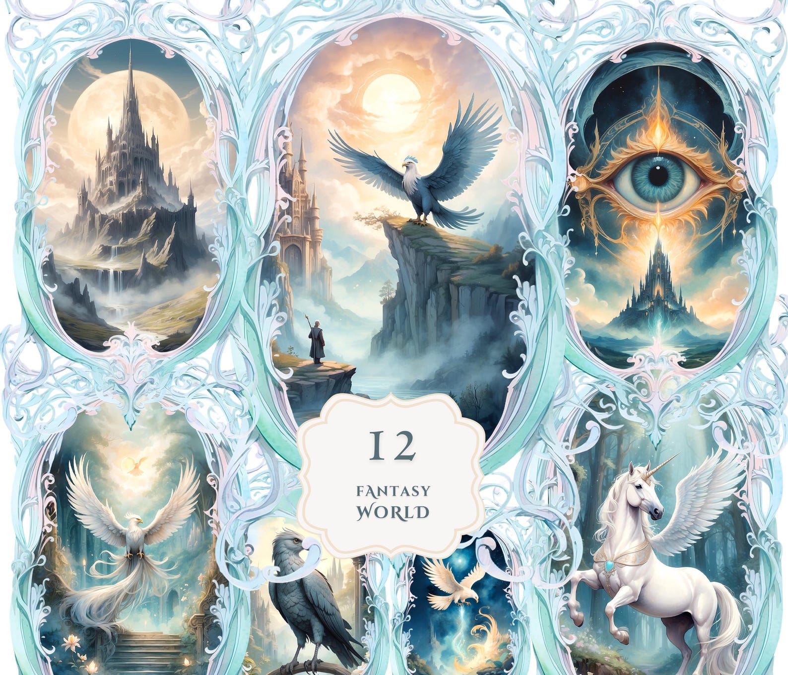 Fantasy World Clipart Bundle | Magical Clipart | Fairytale Clipart ...