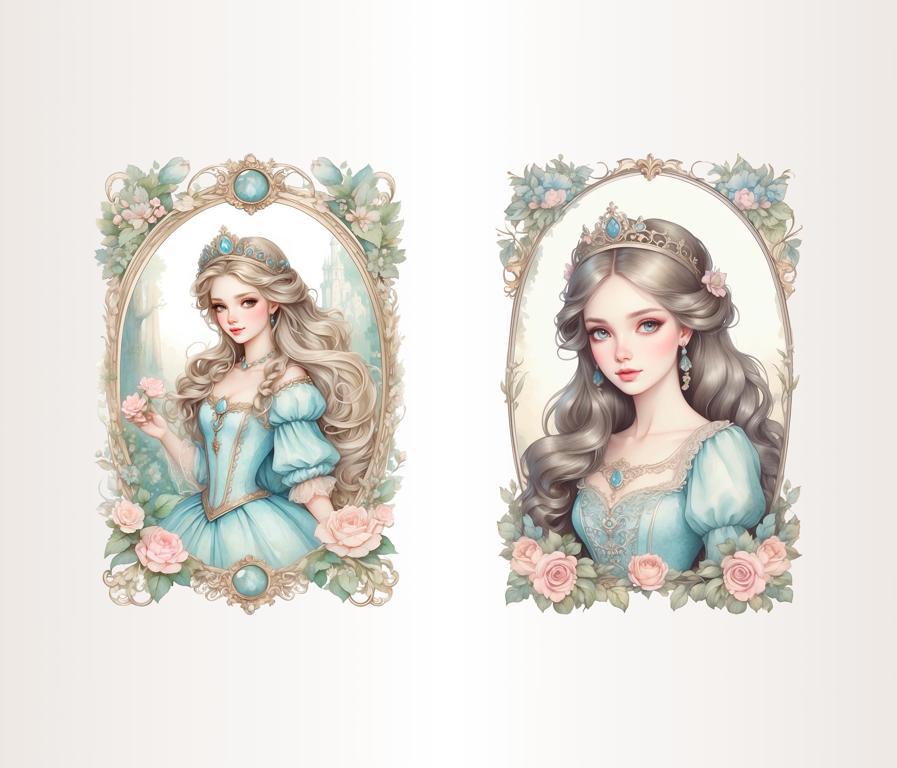 Fairytale Princess Clipart Bundle | Fairytale Clipart | Vintage Clipart ...