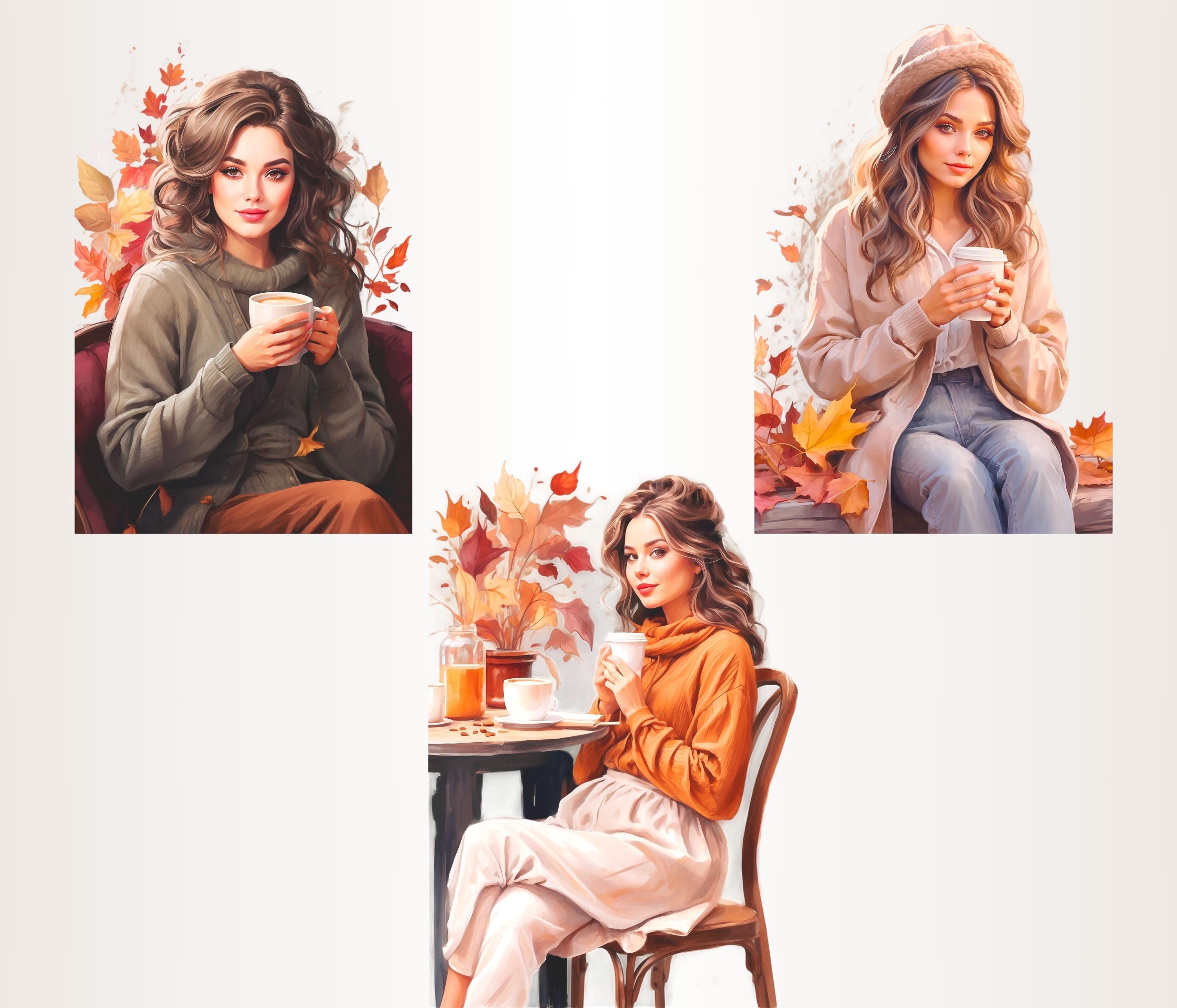 Autumn Girl Clipart Bundle | Fall Fashion Girl Clipart | Beautiful ...