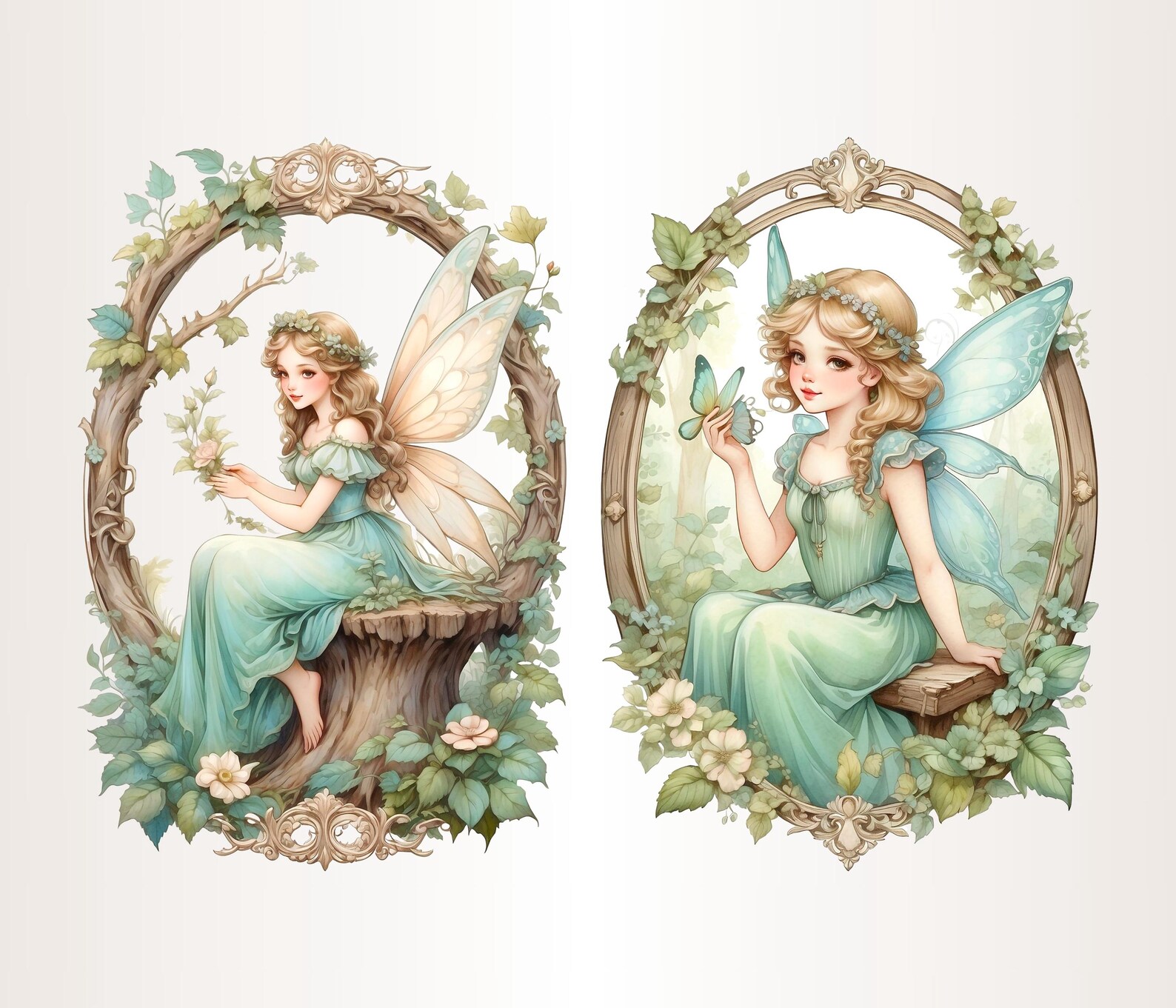 Mystic Fairy of the Forest Clipart | Enchanted Forest | Fairytale ...