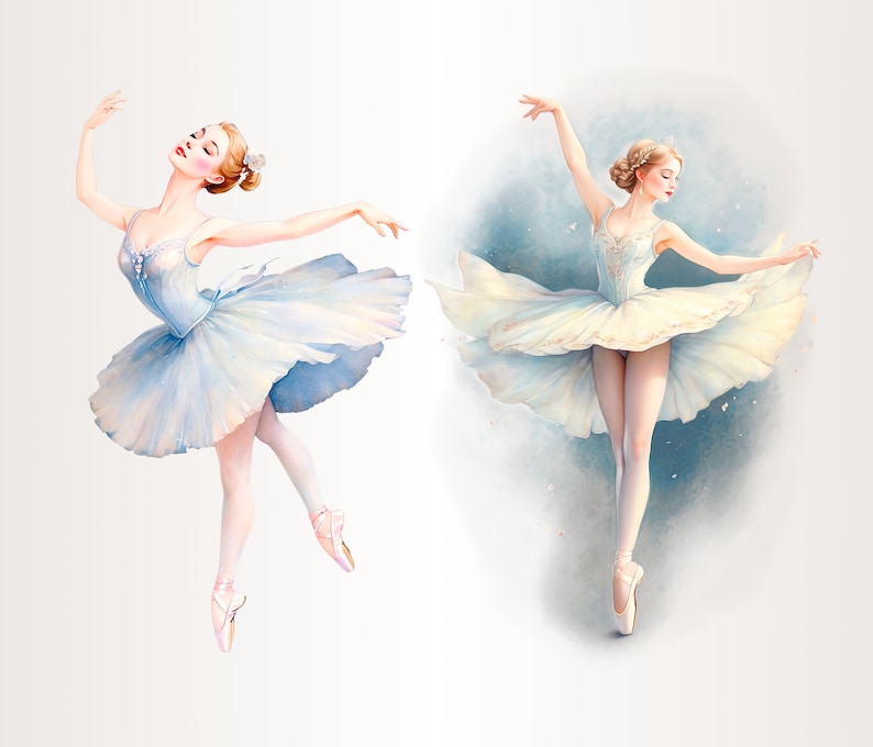Watercolor Ballerina Clipart Collection | Beautiful Romantic Classical ...