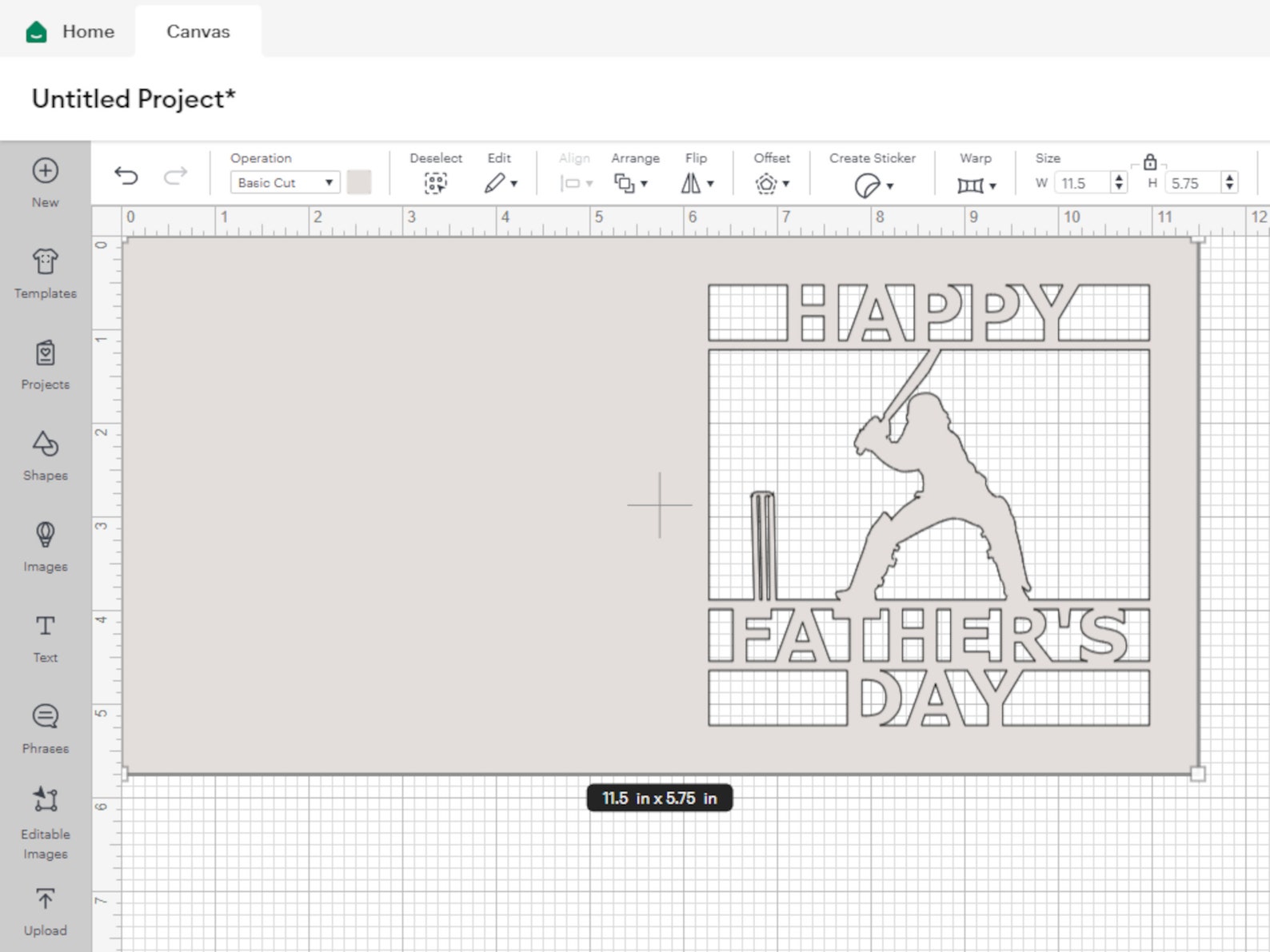 Cricket Father's Day Card Digital Cut Files SVG DXF PNG Instant ...