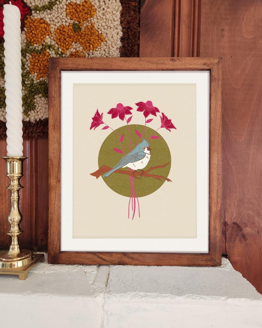 Titmouse Art Print, Midcentury Wall Art, Retro Poster, Nature Art ...