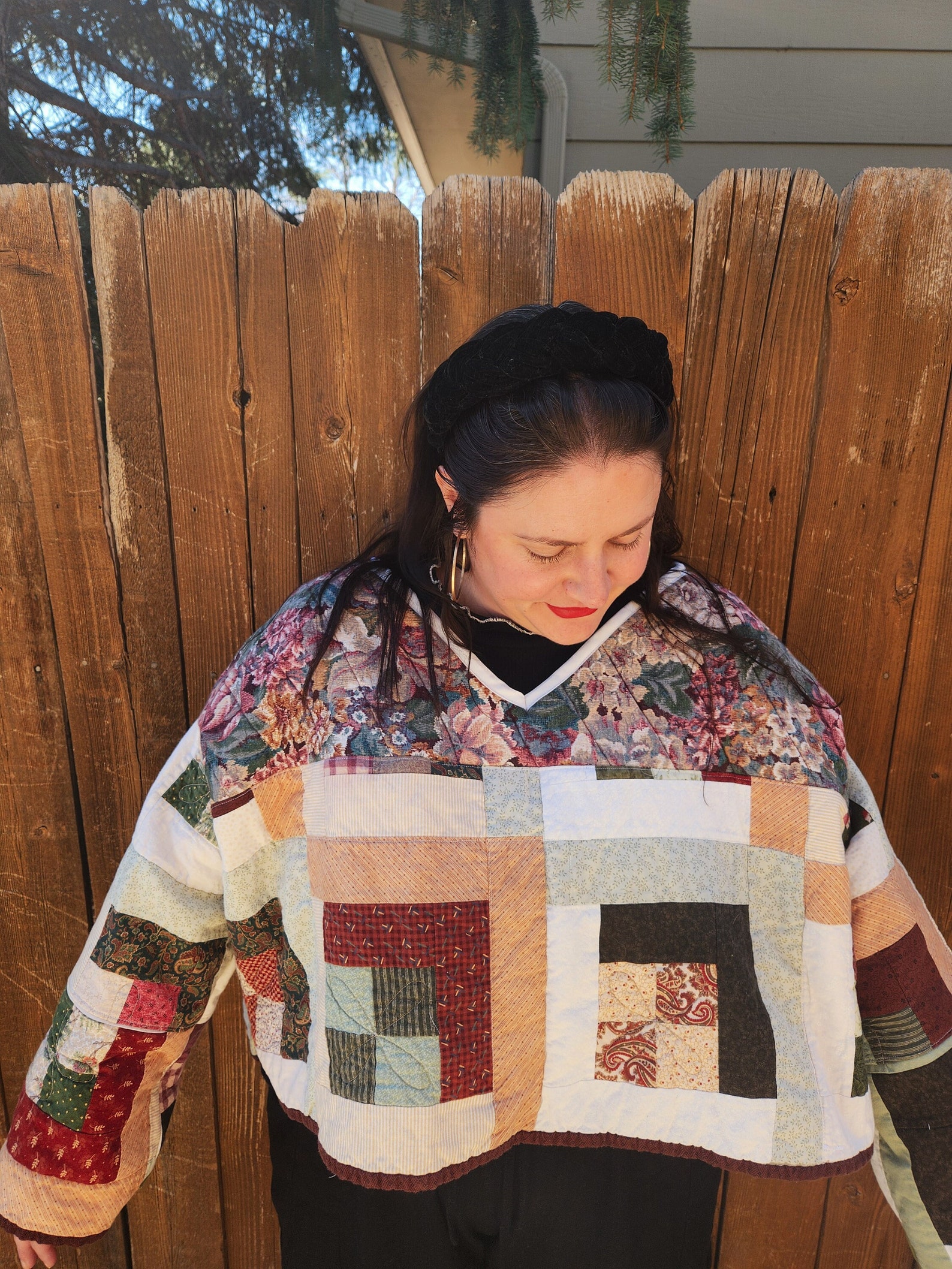 Upcycled Quilt Pullover, Quilted Jacket, Quilted Crewneck, Quilt ...