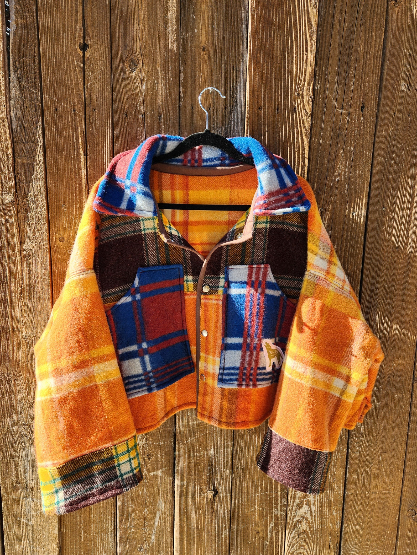 Upcycled Wool Blanket Jacket, Upcycled Coat, Stylish Jacket, Unique ...