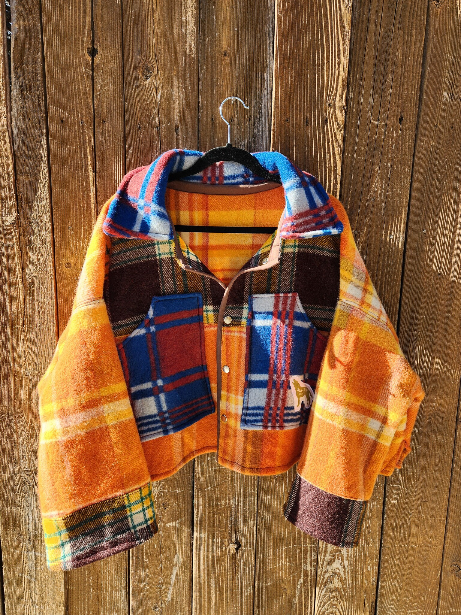 Upcycled Wool Blanket Jacket, Upcycled Coat, Stylish Jacket, Unique ...