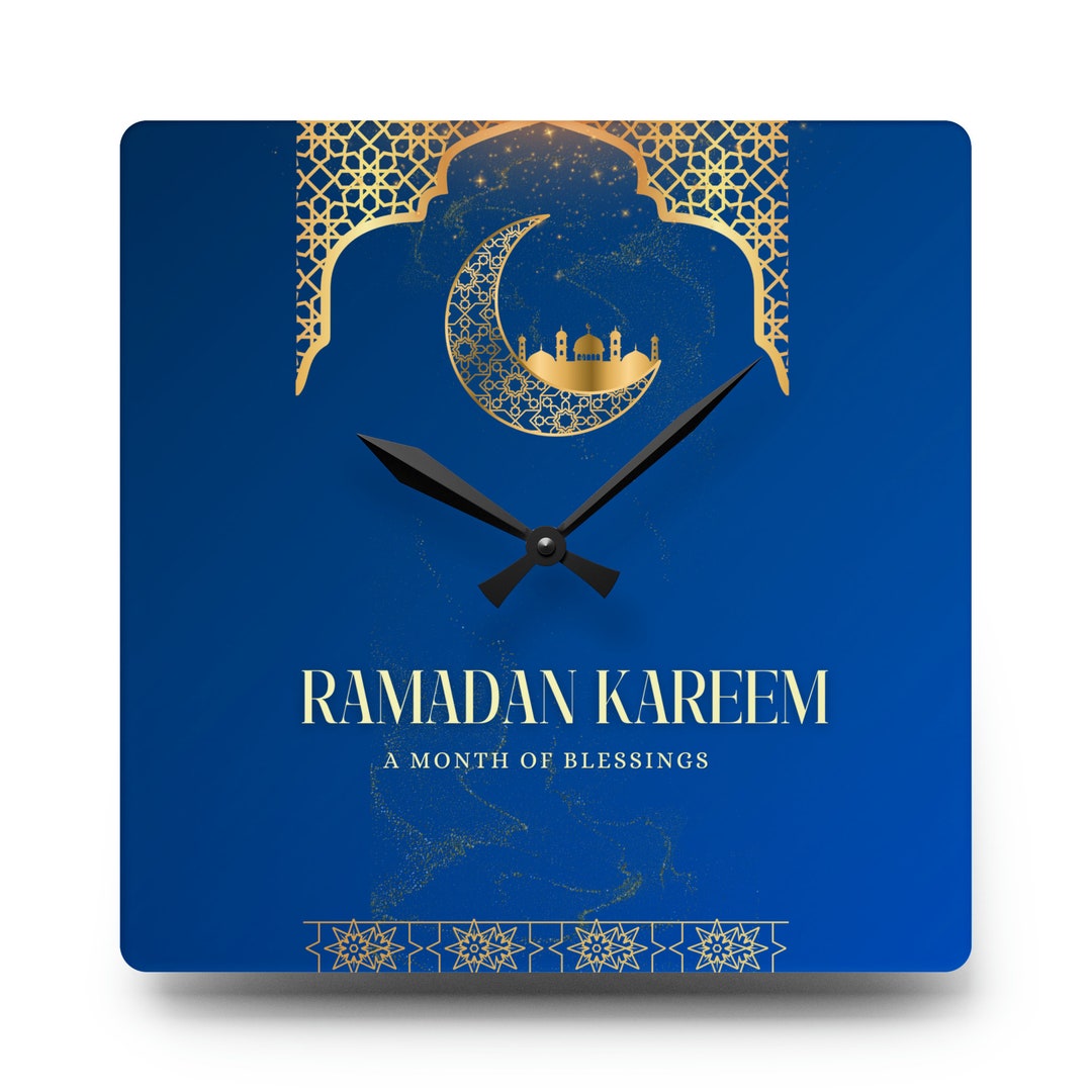 Ramadan Decor Wall Clock Ramadan Kareem Decor Eid Mubarak Wall Art ...