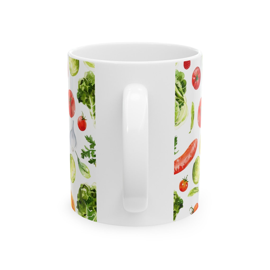 Vegetable 11oz or 15oz Mug, Spring Mug, Summer Mug, Veggie Mug, Cute ...