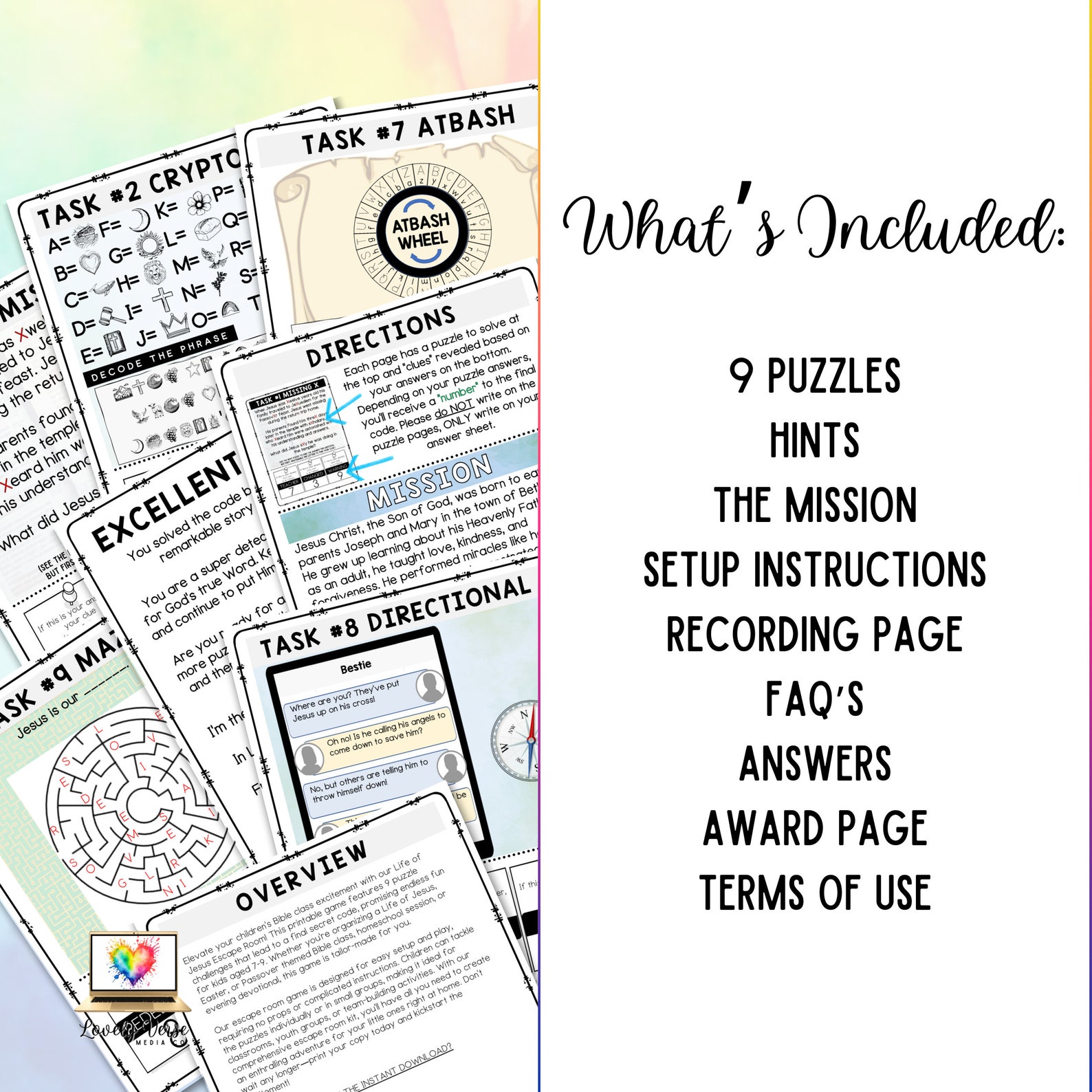 Life of Jesus Christ Escape Room for Kids, Children's Bible Class Game ...