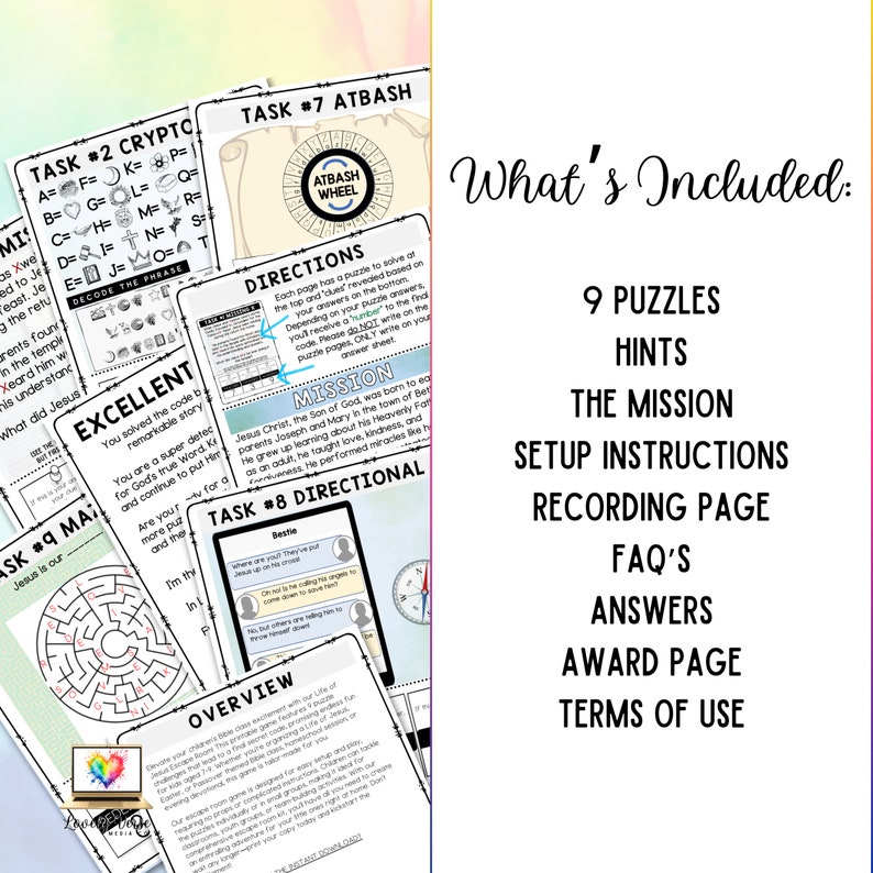 Life of Jesus Christ Escape Room for Kids, Children's Bible Class Game ...