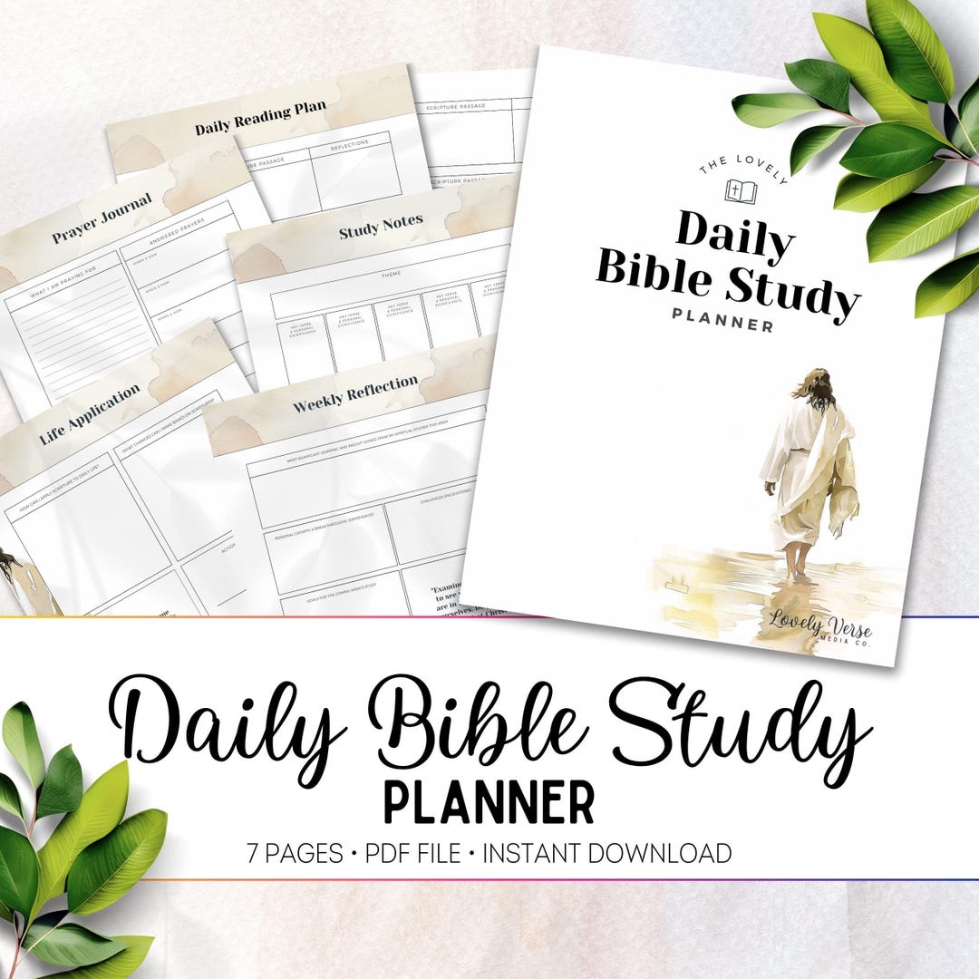 Daily Bible Study Planner With Prayer Journal for Personal Study ...