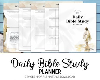Daily Bible Study Planner With Prayer Journal for Personal Study ...