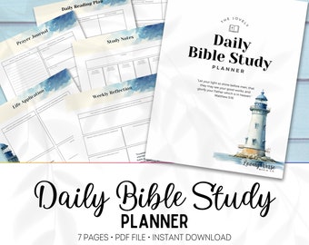 Daily Bible Study Planner With Prayer Journal for Personal Study ...