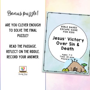 Life of Jesus Christ Escape Room for Kids, Children's Bible Class Game ...