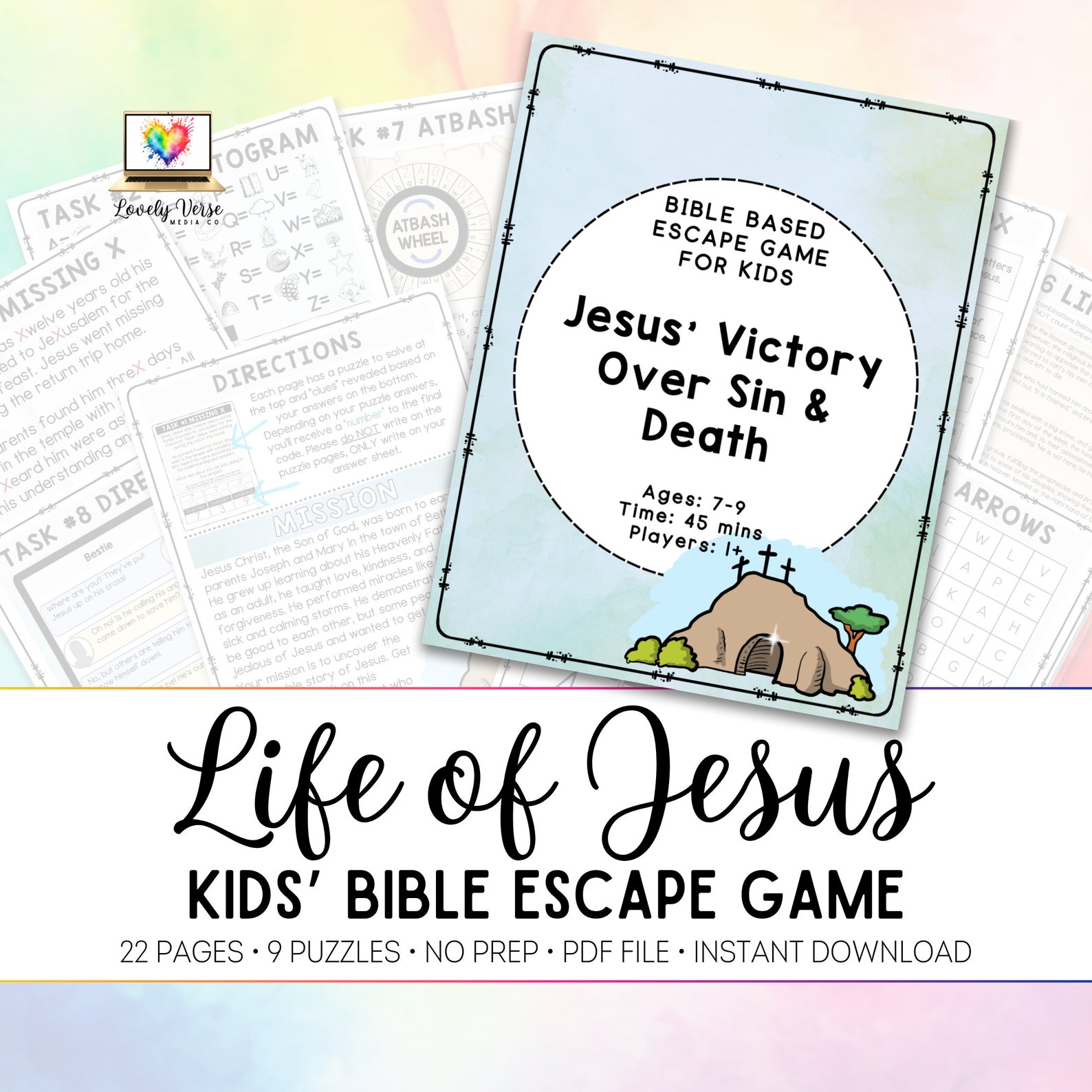Life of Jesus Christ Escape Room for Kids, Children's Bible Class Game ...