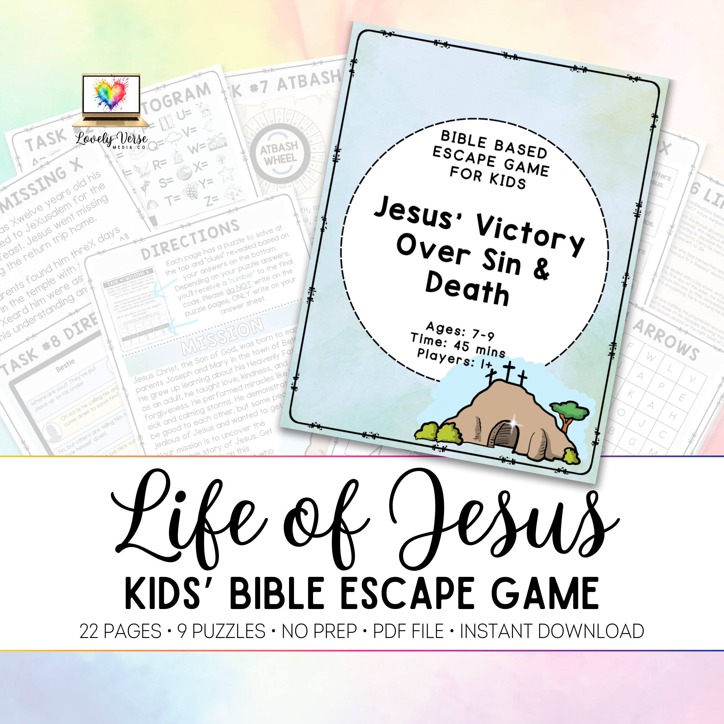 Life of Jesus Christ Escape Room for Kids, Children's Bible Class Game ...