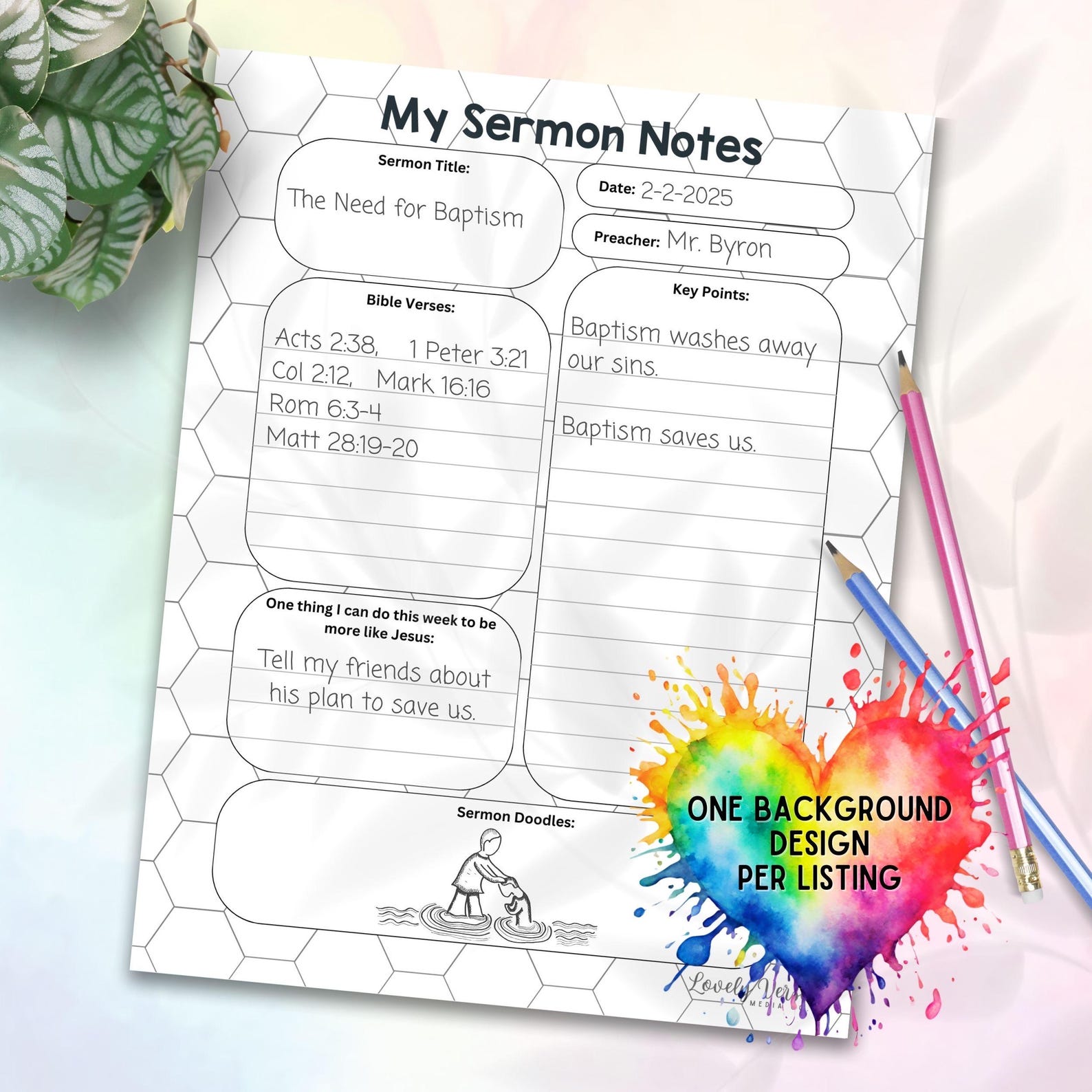 Printable Sermon Notes for Kids, Children's Sunday School Outline ...