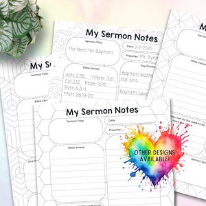 Sermon Notes for Kids & Preteens, Children's Sunday School Outline ...