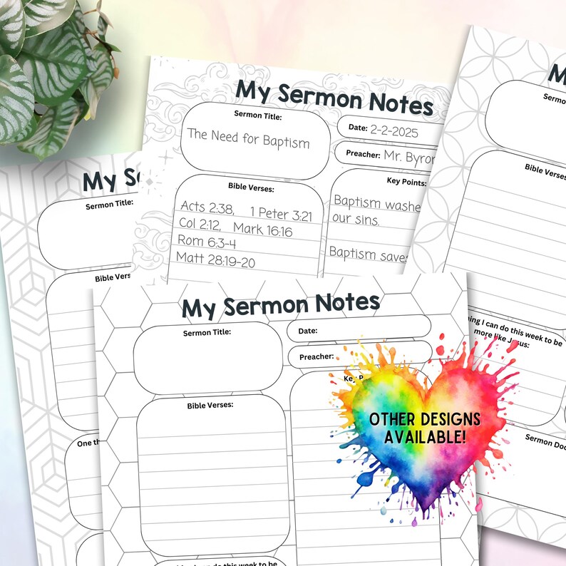Printable Sermon Notes for Kids, Children's Sunday School Outline ...