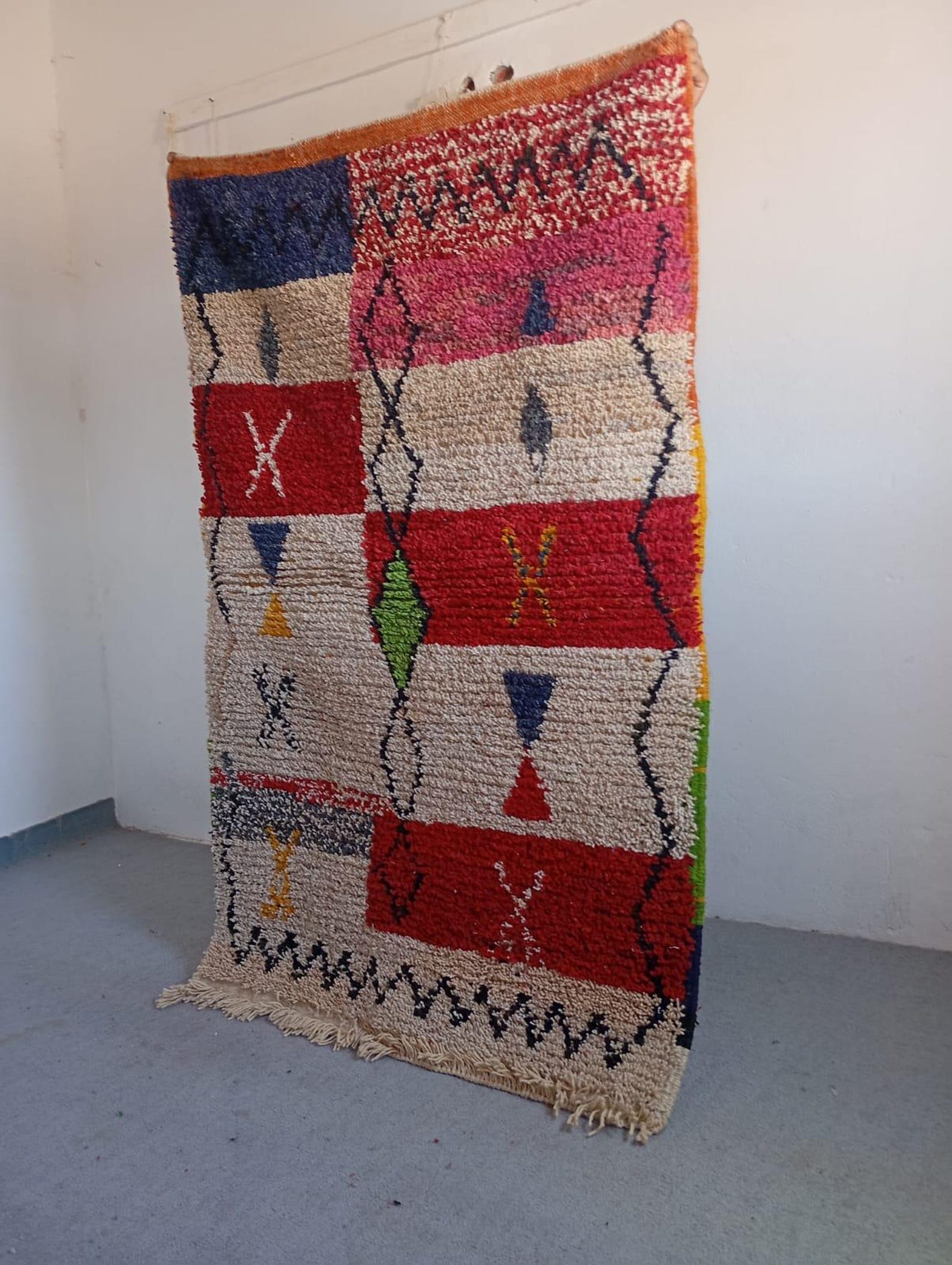 Colorful Berber Moroccan Rug 4x6 – Handmade Wool Carpet With Tribal ...